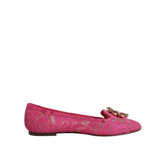 Dolce & Gabbana | Shoes | Dolce Gabbana Floral Lace Ballet Flats With ...